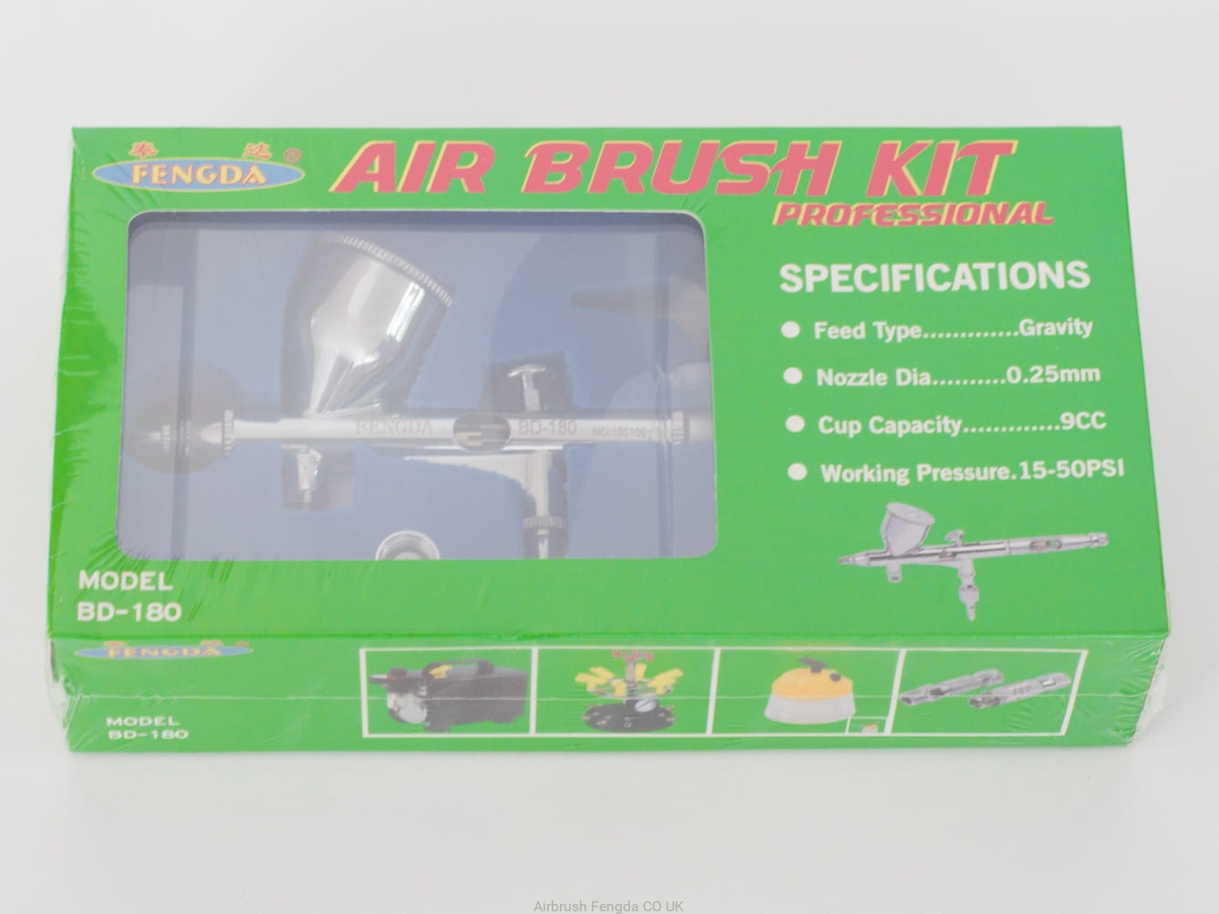 Double-Action Airbrush Fengda® BD-180 with Nozzle 0,2 mm