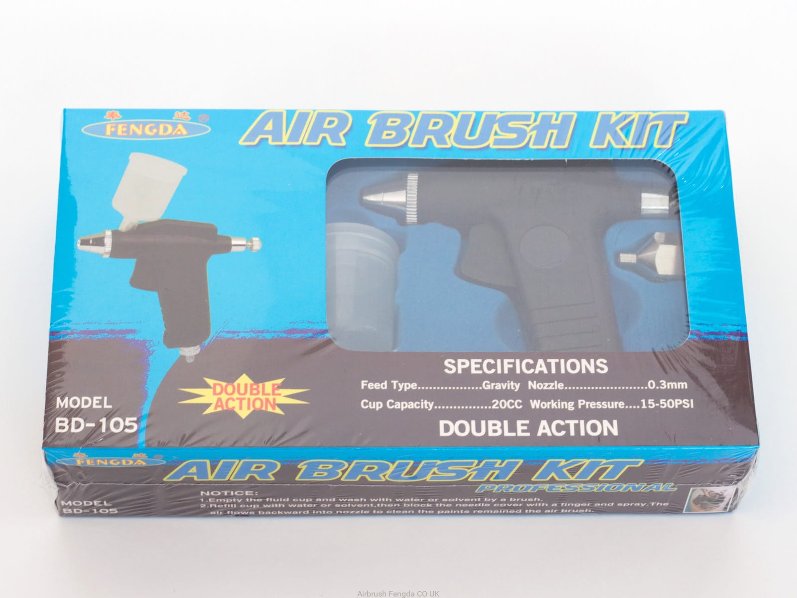 Double-Action Airbrush Fengda® BD-105 with Nozzle 0,3 mm