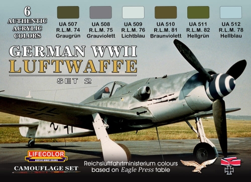 Camouflage Set LifeColor CS07 GERMAN WWII LUFTWAFFE SET2